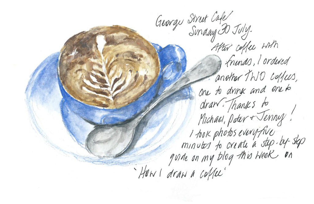 drawing a coffee step by step | alissa duke